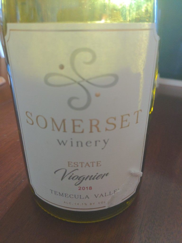2022 Somerset Winery Viognier, USA, California, South Coast, Temecula ...