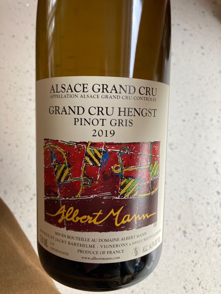 2019 Albert Mann Pinot Gris Hengst, France, Alsace, Alsace Grand Cru ...