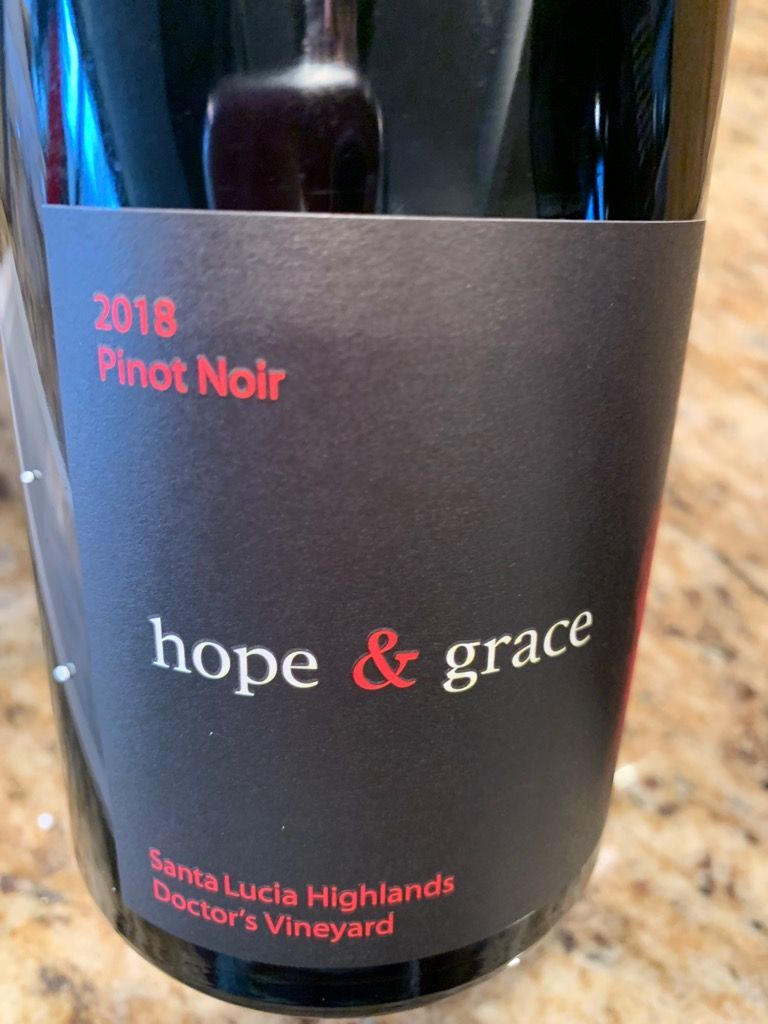 2018 Hope & Grace Pinot Noir Doctor's Vineyard, USA, California ...