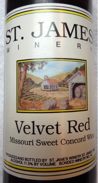 NV St. James Winery Velvet Red, USA, Missouri - CellarTracker