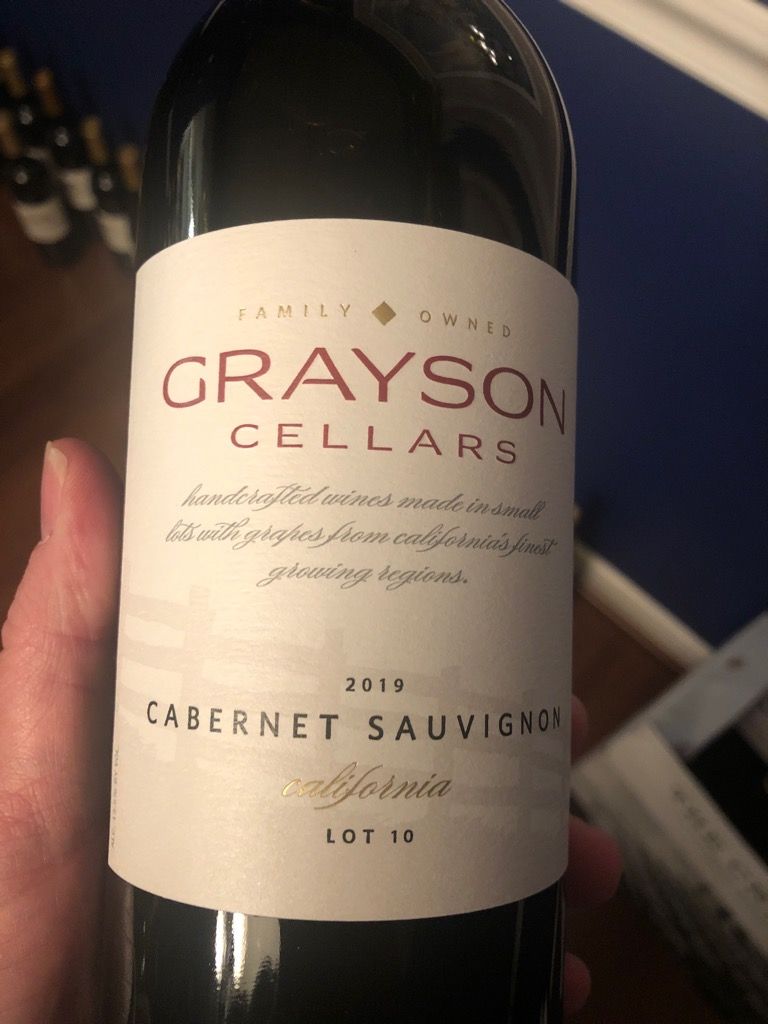 2019 Grayson Cellars Cabernet Sauvignon Lot 10, USA, California ...