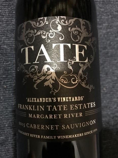 2015 Franklin Tate Estates Cabernet Sauvignon Tate Alexanders Vineyard ...