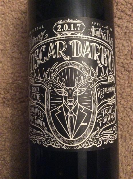 Community Tasting Notes - 2017 Sir Oscar Darby Shiraz - CellarTracker