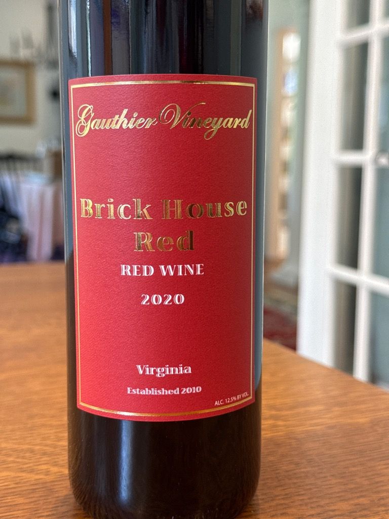 2020 Gauthier Vineyard Brick House Red, USA, Virginia - CellarTracker