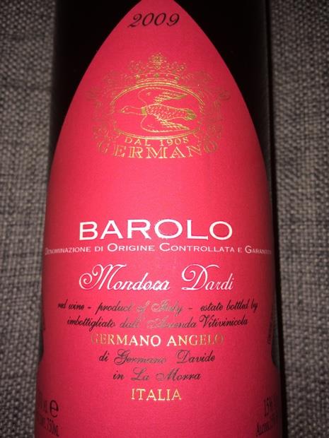 2009 Germano Angelo Barolo Mondoca Dardi, Italy, Piedmont, Langhe ...