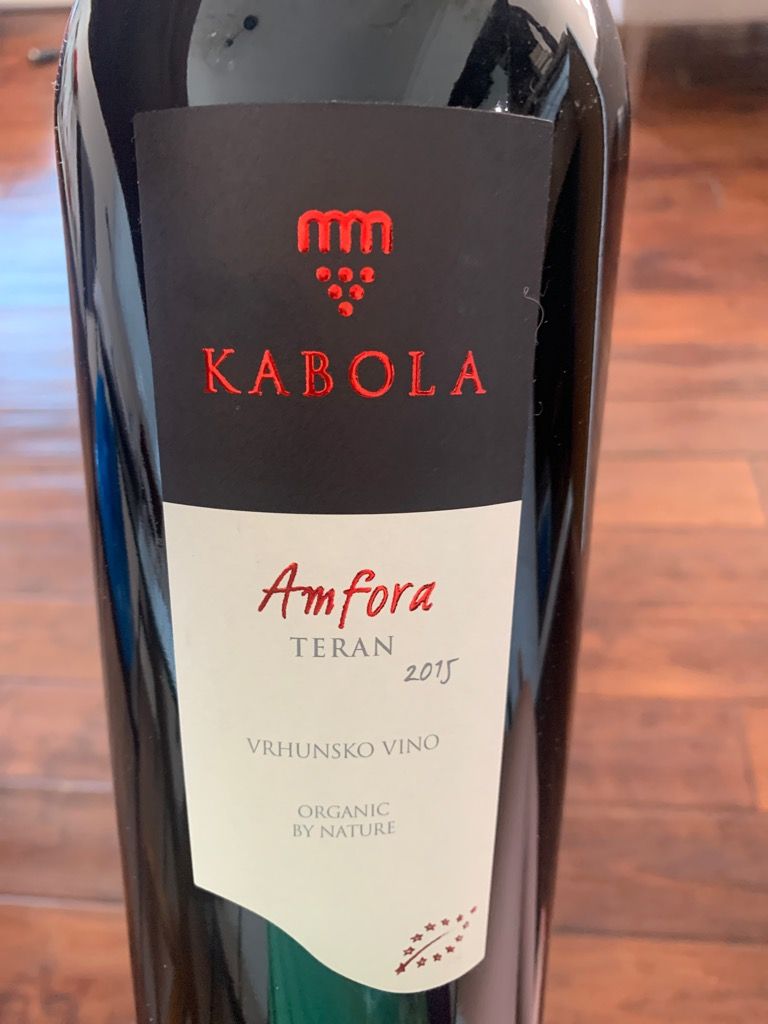 2015 Kabola Teran Amfora Istra, Croatia, Istria and Kvarner, Istra ...