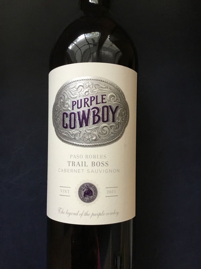 2021 Purple Cowboy Cabernet Sauvignon Trail Boss, USA, California ...