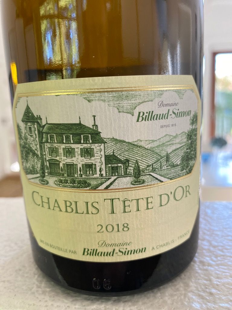 2018 Domaine Billaud-Simon Chablis Tête d'Or, France, Burgundy, Chablis ...