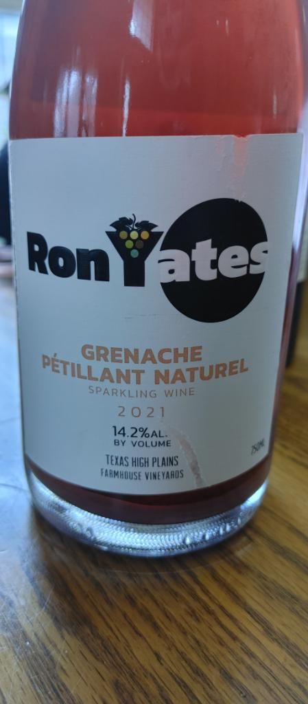 2021 Ron Yates Pétillant Naturel Farmhouse Vineyards, USA, Texas, Texas ...