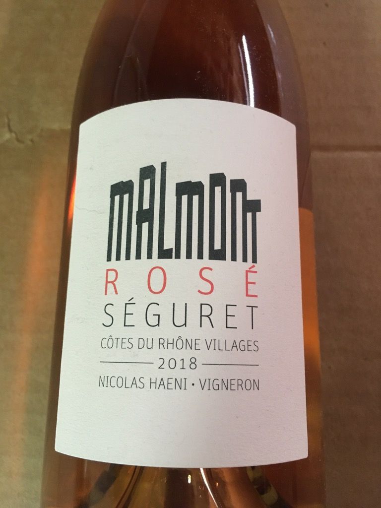 2019 Domaine Malmont Côtes du Rhône Villages Séguret Rosé, France ...