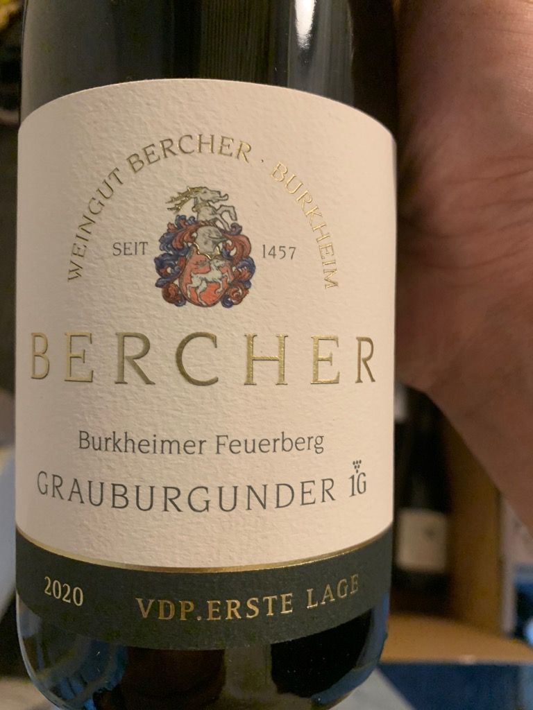 2020 Weingut Bercher Burkheimer Feuerberg Kesselberg Spätburgunder ...