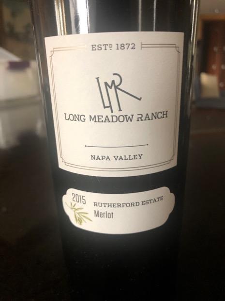 2015 Long Meadow Ranch Merlot Rutherford Estate Vineyard, USA ...