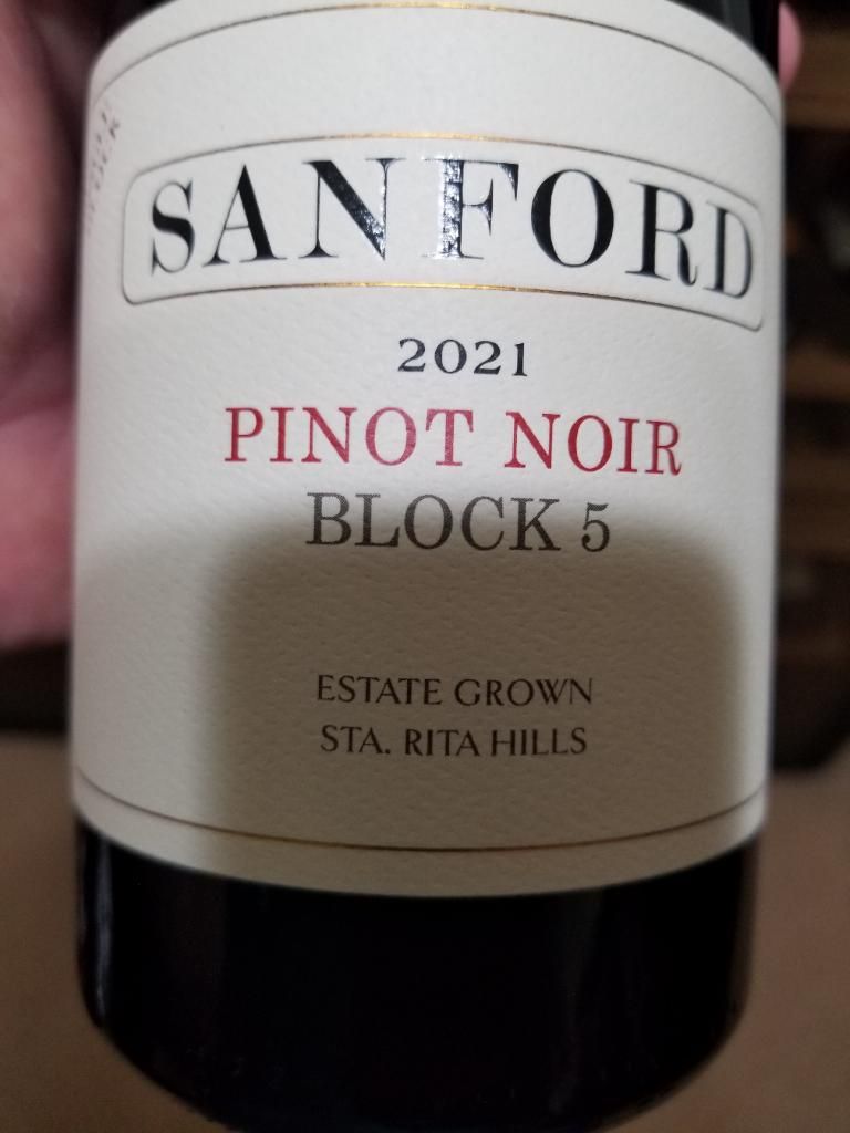 2021 Sanford Pinot Noir Block 5 Sanford & Benedict Vineyard, USA ...