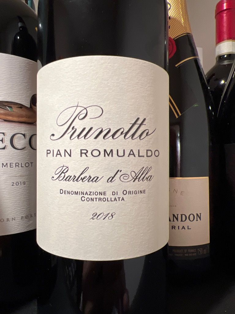2019 Prunotto Barbera d'Alba Pian Romualdo, Italy, Piedmont, Alba ...
