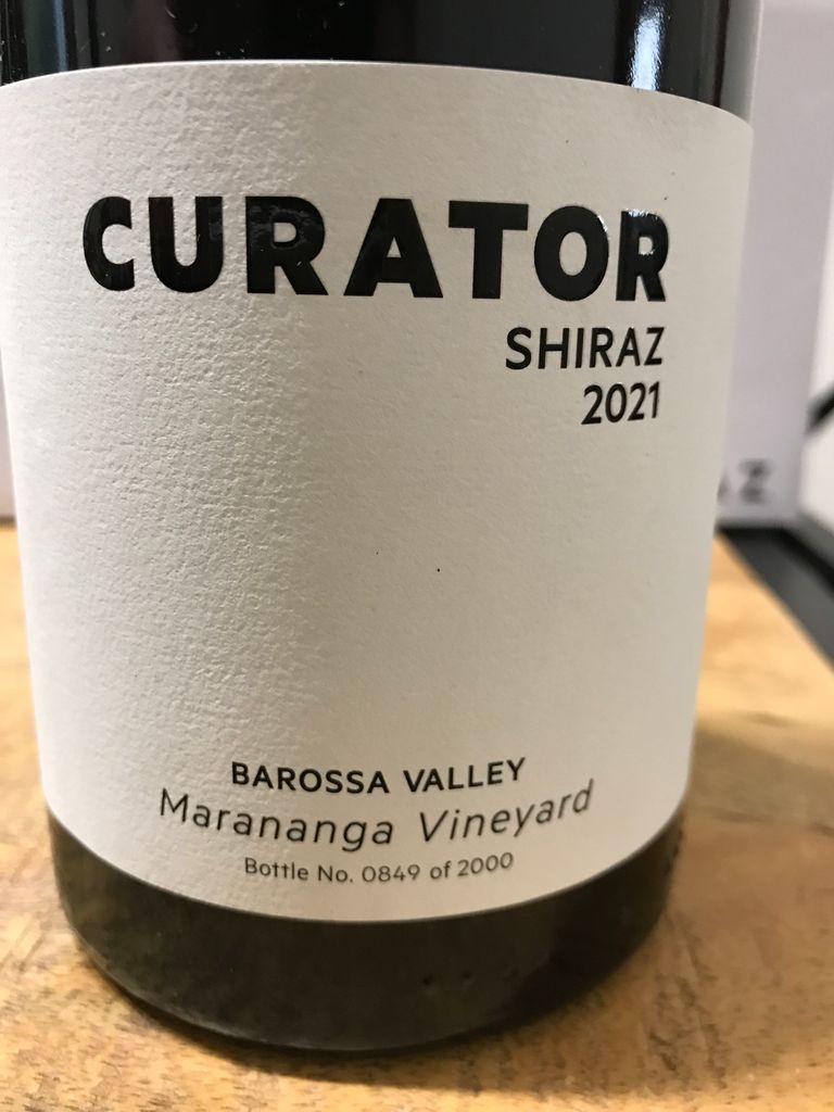 2021 Curator Wine Company Shiraz Marananga, Australia, South Australia ...
