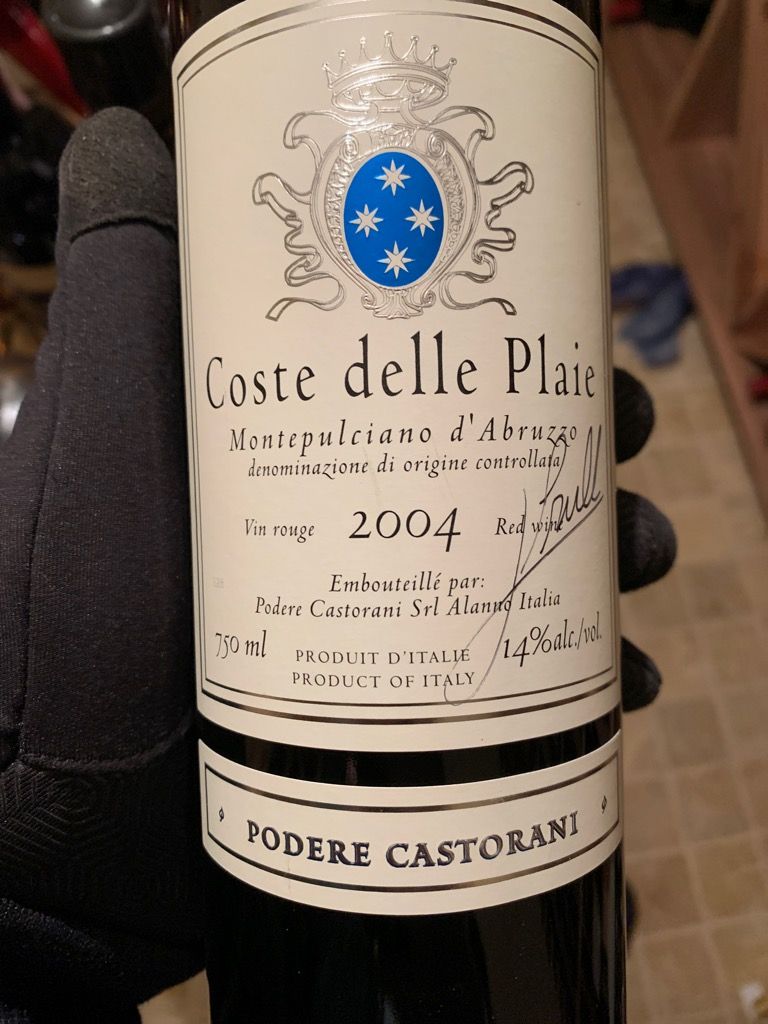 2004 Podere Castorani Montepulciano d'Abruzzo Coste delle Plaie, Italy ...
