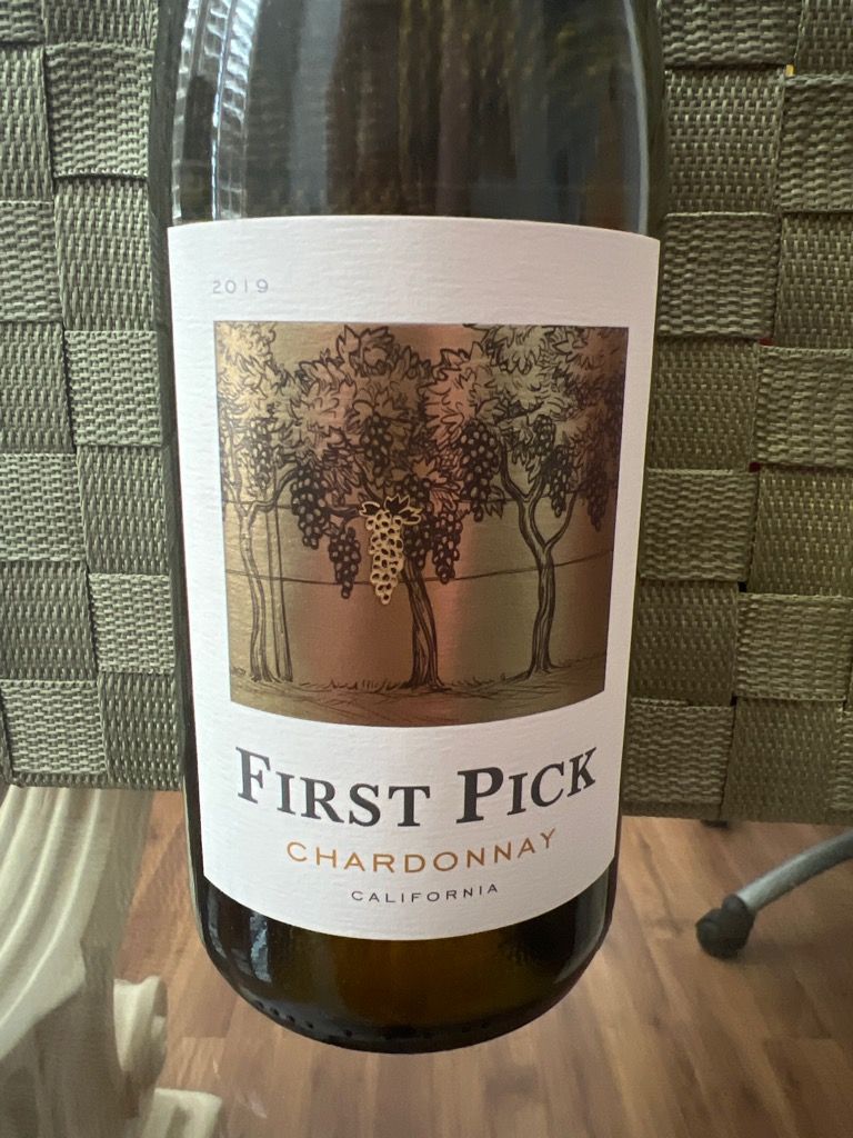2019 First Pick Winery Chardonnay, USA, California - CellarTracker