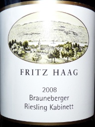 2008 Fritz Haag Brauneberger Riesling Kabinett, Germany, Mosel Saar ...