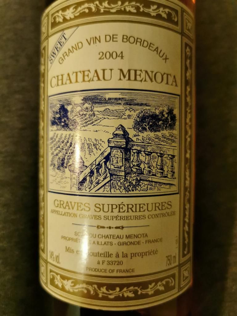 2002 Château Ménota Graves Supérieures, France, Bordeaux, Graves ...