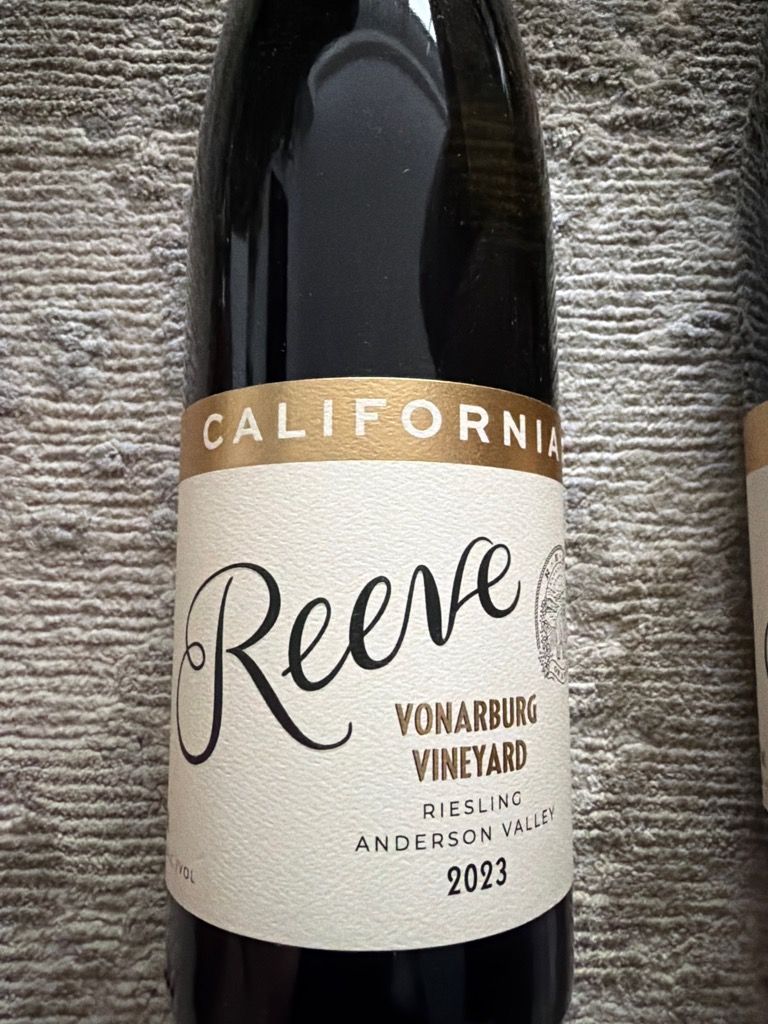 2024 Reeve Wines Riesling Vonarburg Vineyard, USA, California, North ...