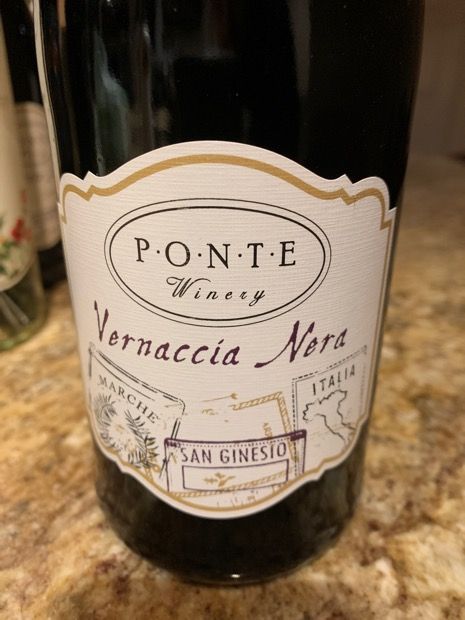 2018 Ponte Winery Vernaccia Nera Sparkling Wine, USA, California, South ...