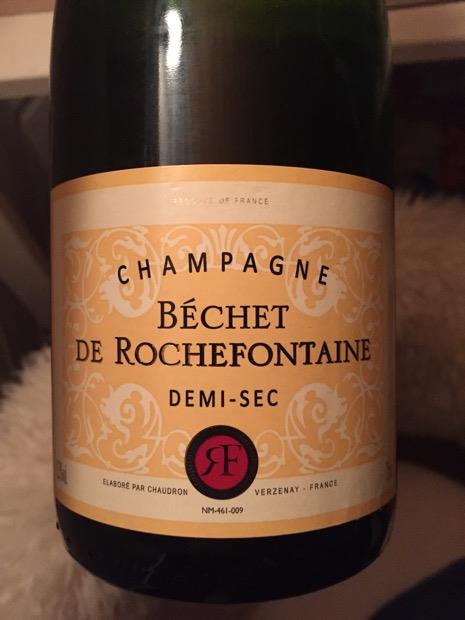 NV Chaudron Champagne Béchet de Rochefontaine Demi-Sec, France ...