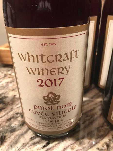 2017 Whitcraft Winery Pinot Noir, USA, California, Central Coast, Santa ...