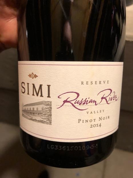 2014 Simi Pinot Noir Reserve, USA, California, Sonoma County, Russian ...
