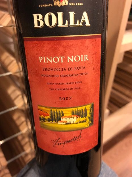 2007 Bolla Pinot Noir Provincia di Pavia IGT, Italy, Lombardia ...