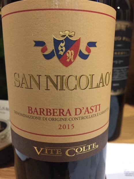 2015 Vite Colte Barbera d'Asti San Nicolao, Italy, Piedmont, Asti ...