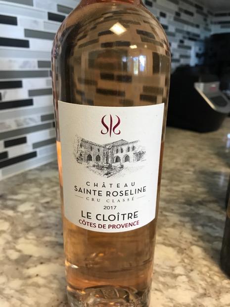 2017 Château Sainte Roseline Côtes de Provence Rosé Le Cloître de ...