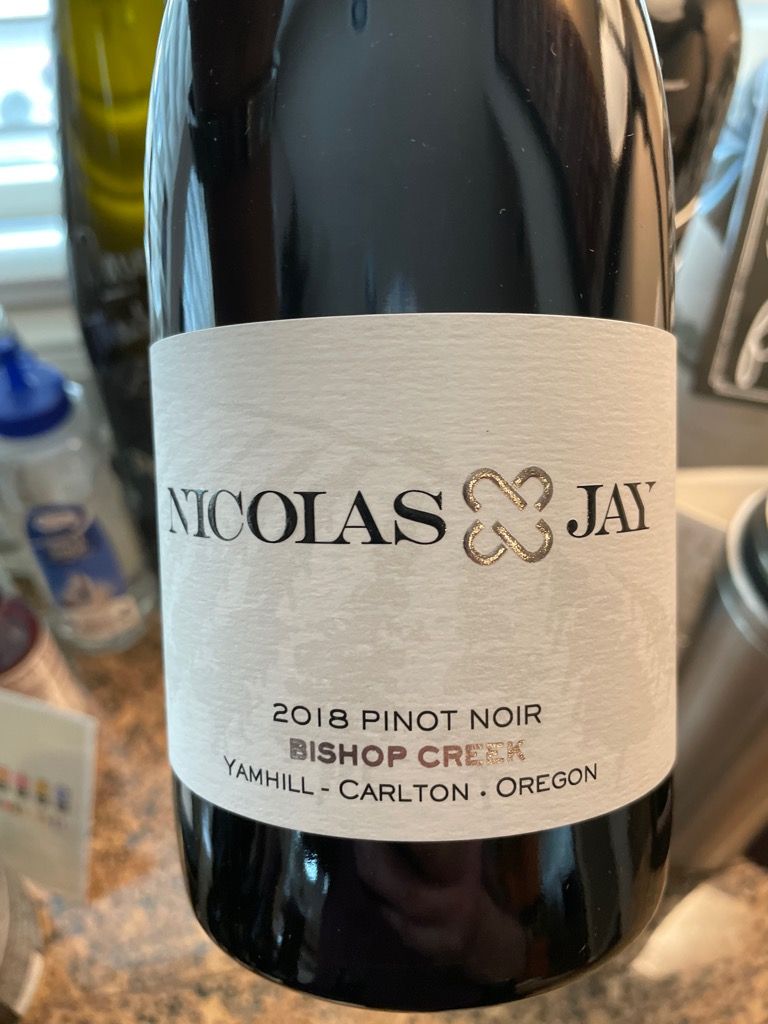 2018 Domaine Nicolas-Jay Pinot Noir Bishop Creek, USA, Oregon ...