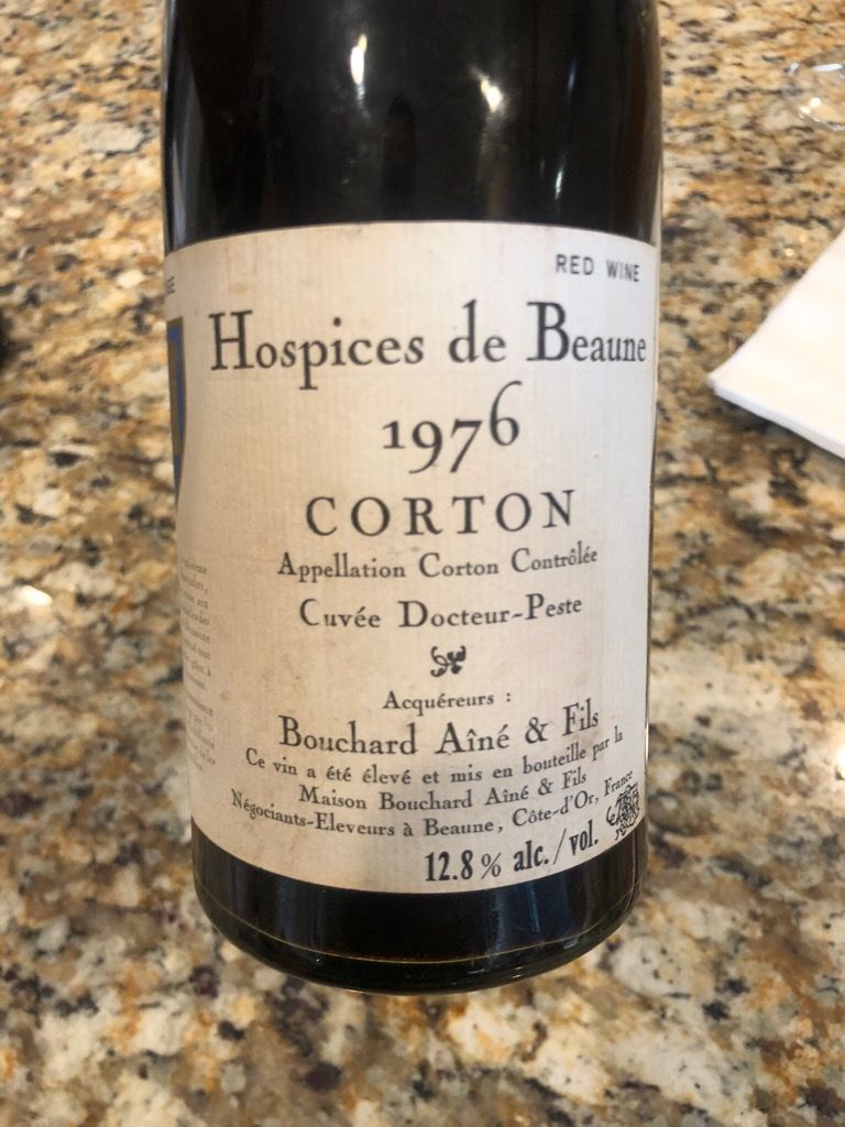 1976 Hospices de Beaune Corton-Cuvée Docteur Peste, France, Burgundy ...