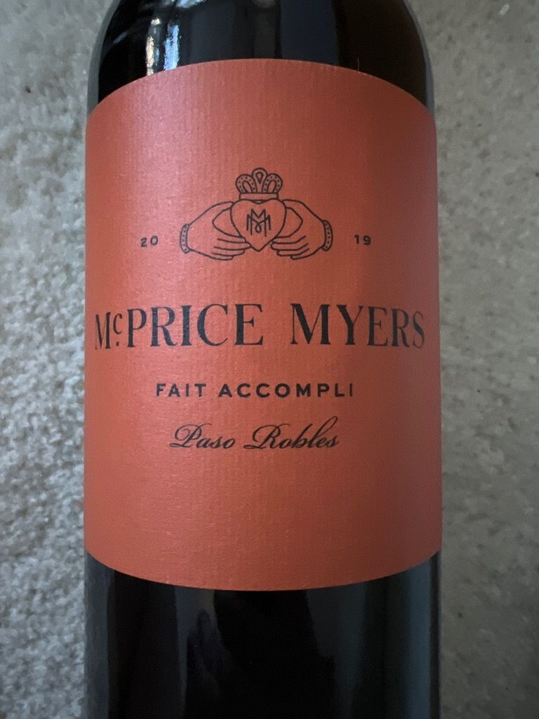 2019 McPrice Myers Fait Accompli, USA, California, Central Coast, Paso ...