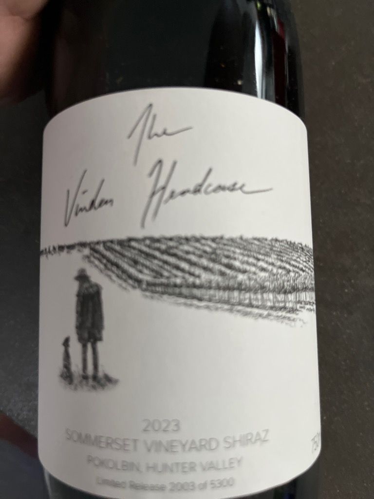 2024 Vinden Estate Shiraz The Vinden Headcase Somerset Vineyard ...