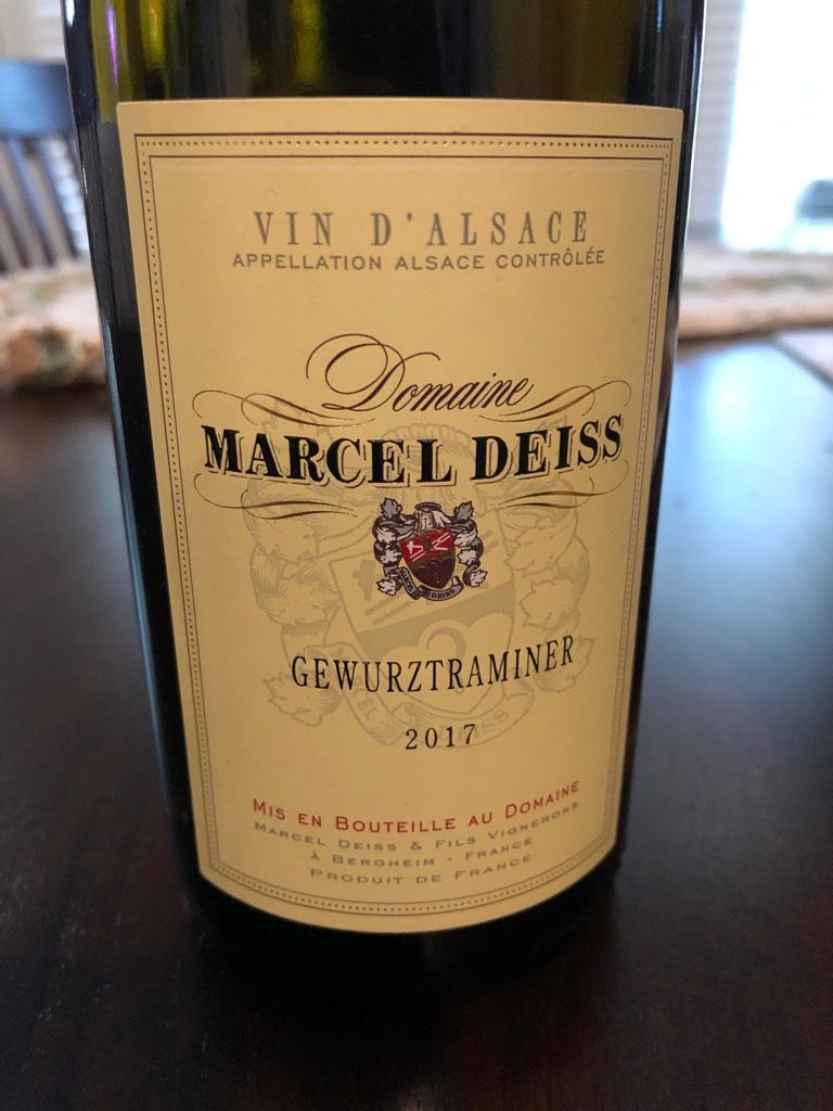2017 Marcel Deiss Gewurztraminer Bergheim, France, Alsace - CellarTracker