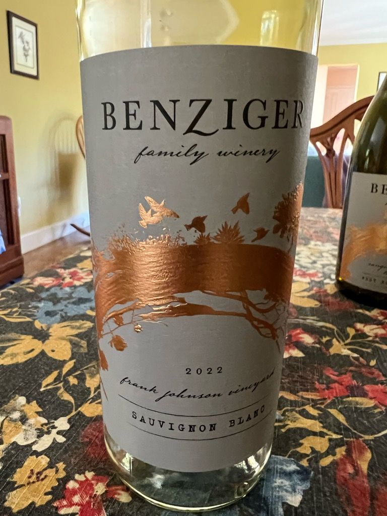 2022 Benziger Family Winery Sauvignon Blanc Frank Johnson Vineyard, USA ...