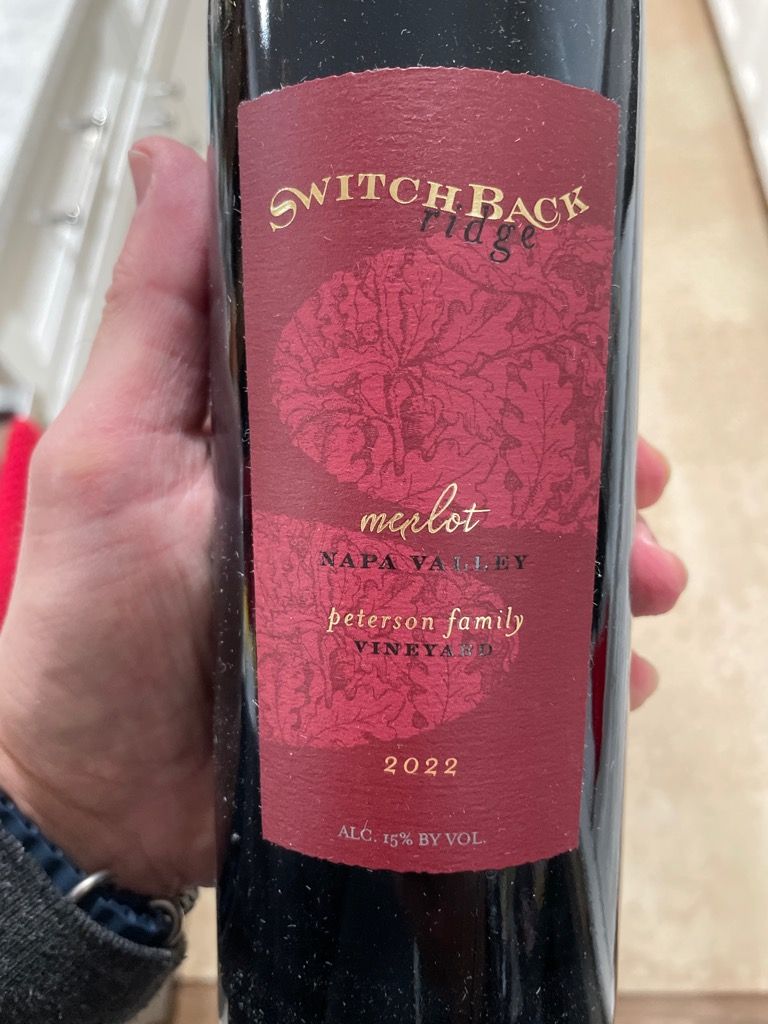 2022 Switchback Ridge Merlot Peterson Family Vineyard, USA, California ...