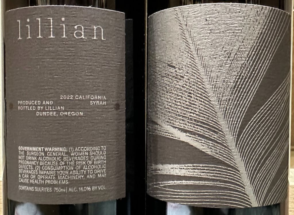 2022 Lillian Winery Syrah, USA, California, Central Coast, Santa ...