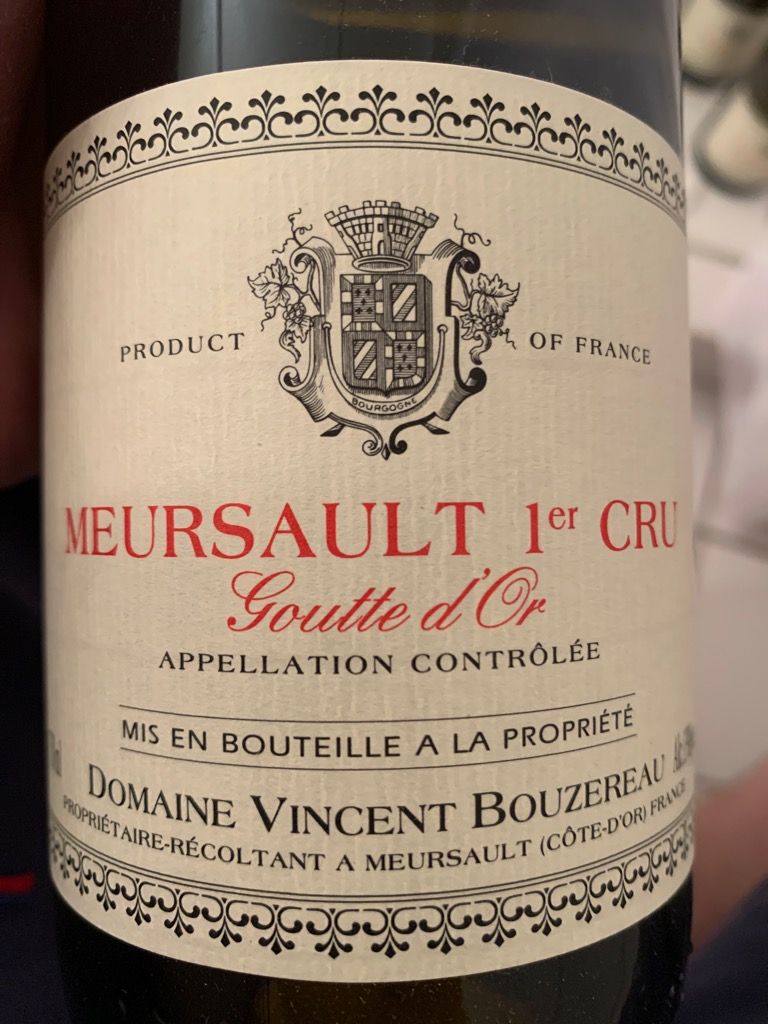 2020 Vincent Bouzereau Meursault 1er Cru Gouttes d'Or, France, Burgundy ...