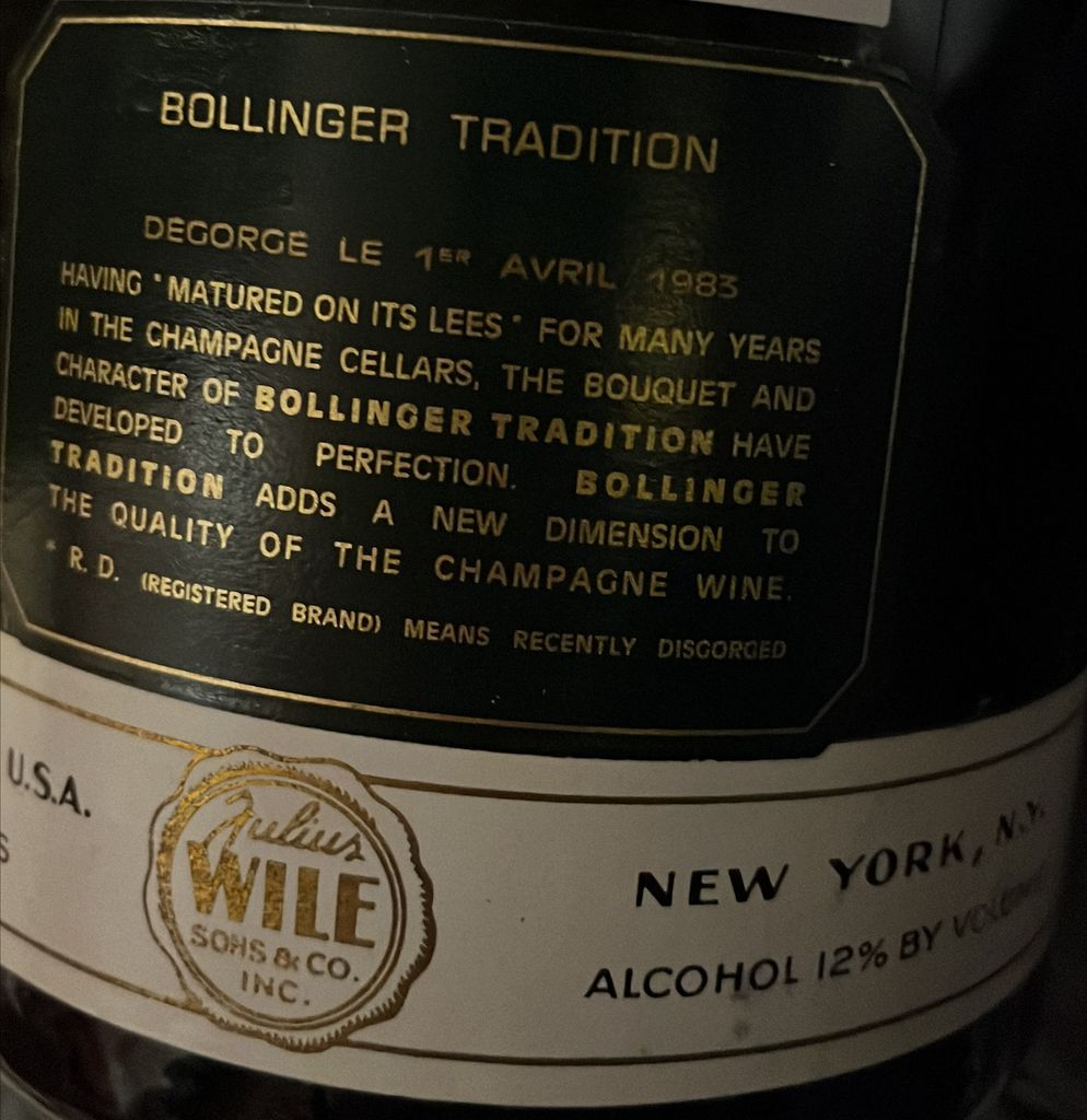 NV Bollinger Champagne R.D. Extra Brut Tradition, France, Champagne ...