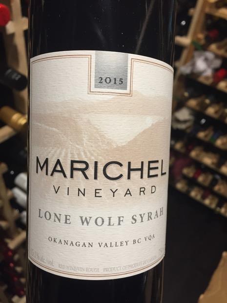 2015 Marichel Vineyards Syrah Lone Wolf, Canada, British Columbia ...