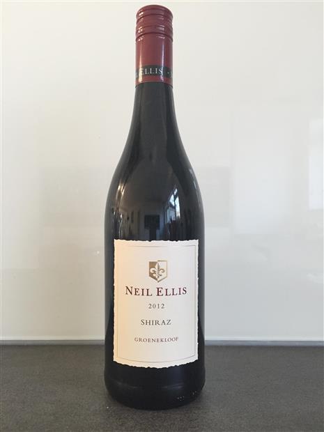 1996 Neil Ellis Shiraz Groenekloof, South Africa, Coastal Region ...