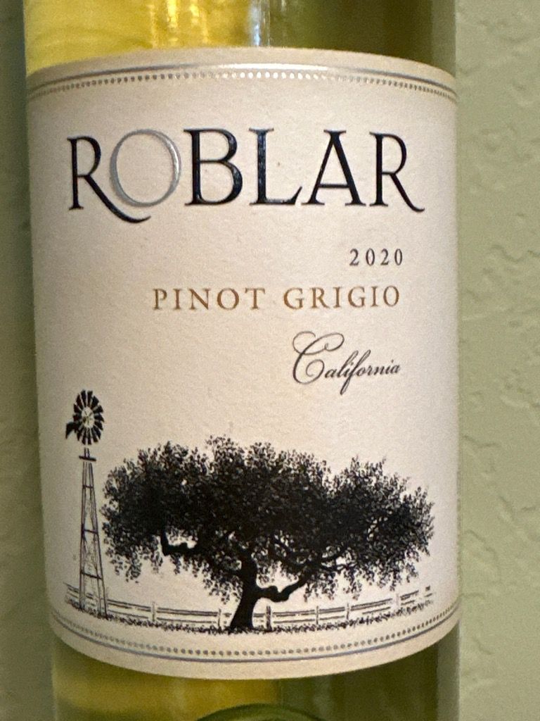 2021 Roblar Pinot Grigio, USA, California, Central Coast, Sta. Rita ...