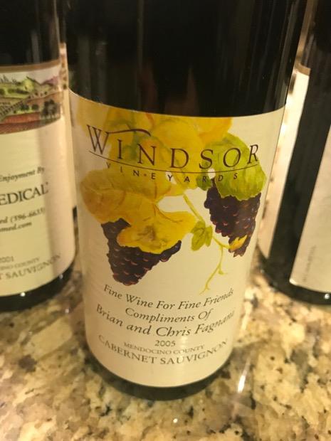 2001 Windsor Vineyards Cabernet Sauvignon Mendocino County, USA ...