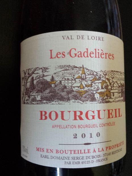 2015 Les Gadelières Bourgueil Bourgueil, France, Loire Valley, Touraine ...