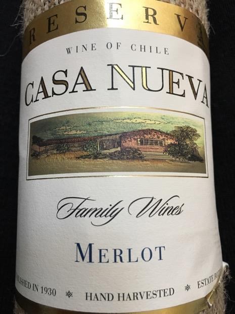 2016 Casa Nueva Merlot Reserva, Chile, Curico Valley, Lontué Valley ...