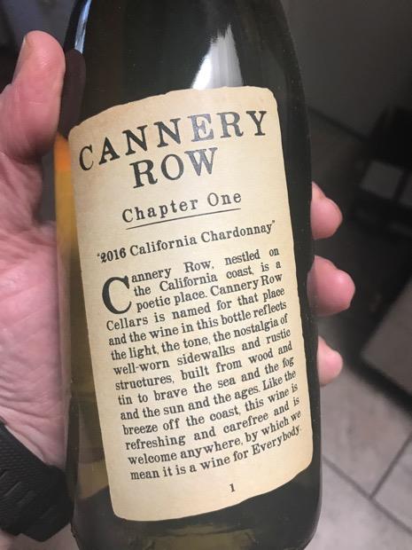 2016 Cannery Row Chardonnay, USA, California - CellarTracker