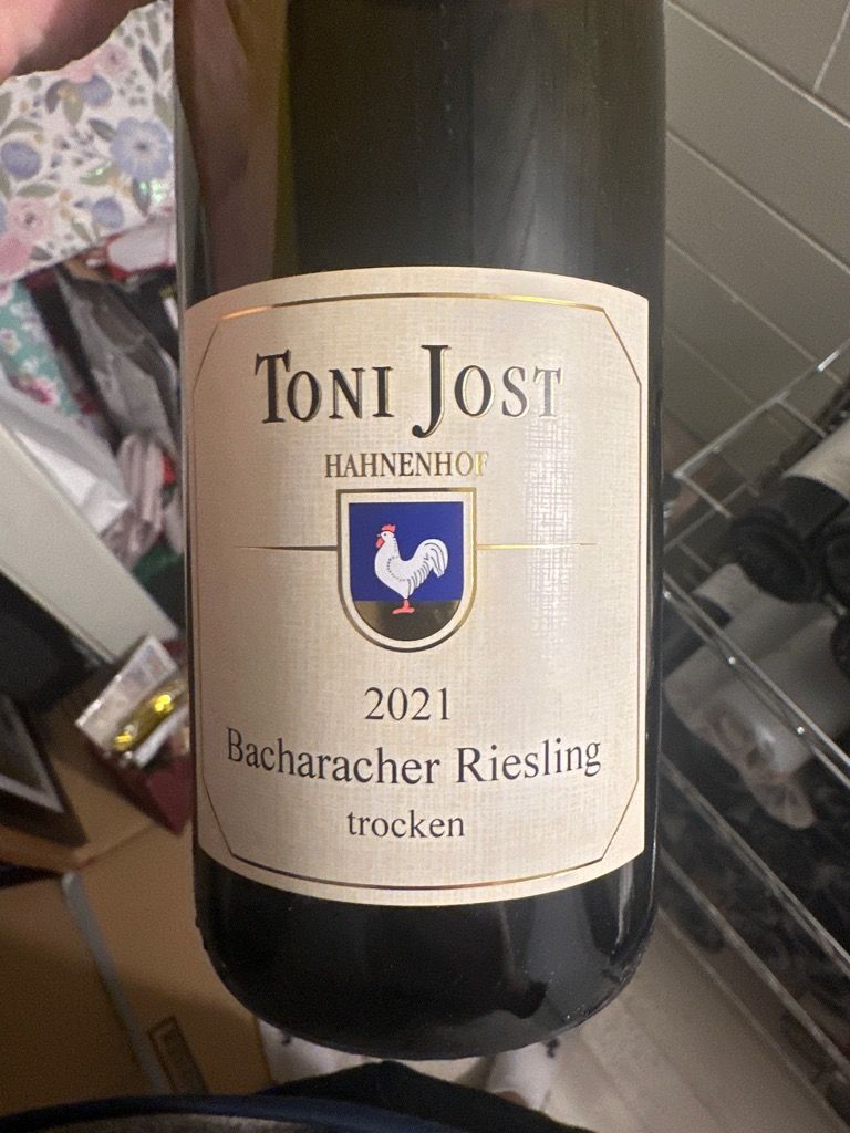 2021 Toni Jost Bacharacher Hahn Riesling Trocken, Germany, Mittelrhein - CellarTracker