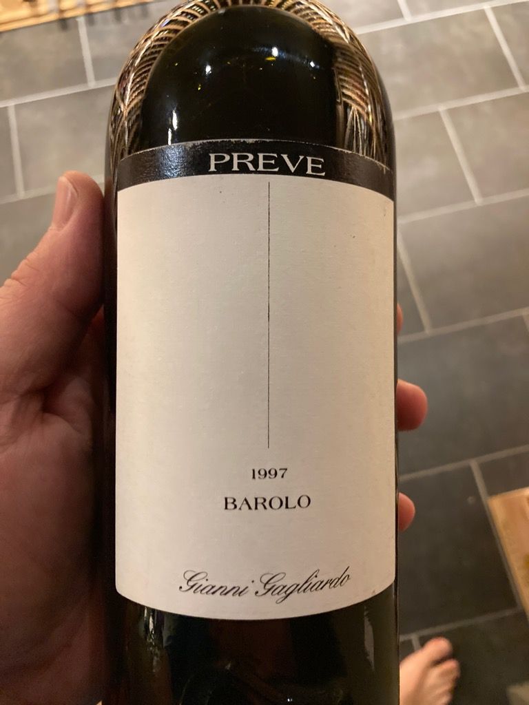 1997 Gianni Gagliardo Barolo Preve, Italy, Piedmont, Langhe, Barolo ...
